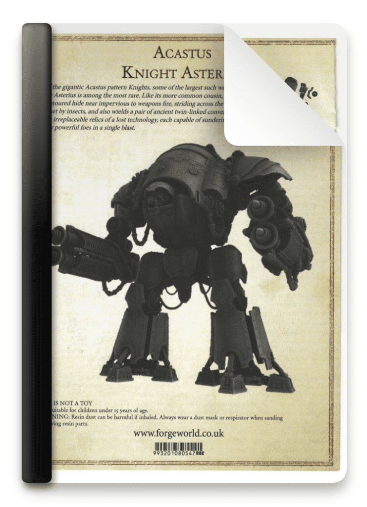 Acastus Knight Asterius, Questoris Knights Instructions Free Download - Build Instructions
