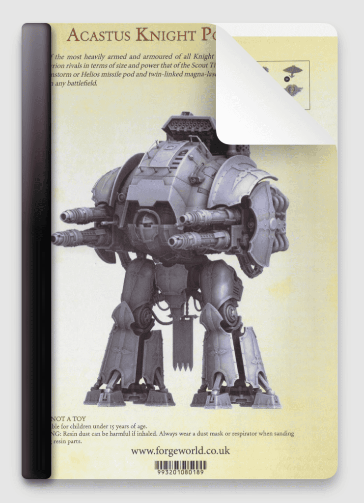 Acastus Knight Porphyrion, Questoris Knights Instructions Free Download ...