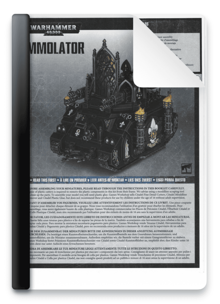 Immolator Instructions Free Download - Build Instructions