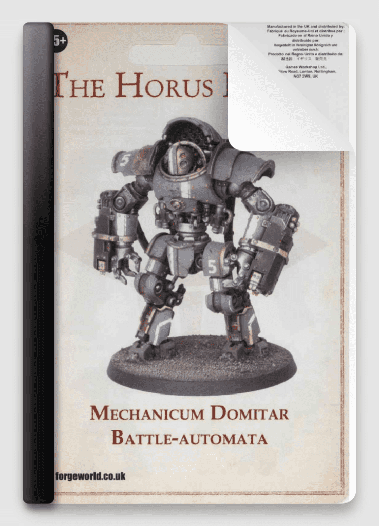 Mechanicum Domitar Battle-automata Instructions Free Download - Build ...