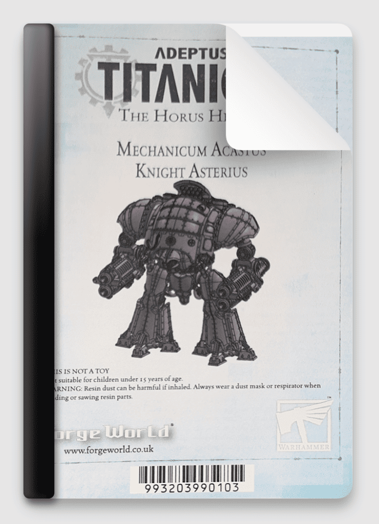 Adeptus Titanicus Mechanicum Acastus Knight Asterius Instructions Free Download - Build Instructions