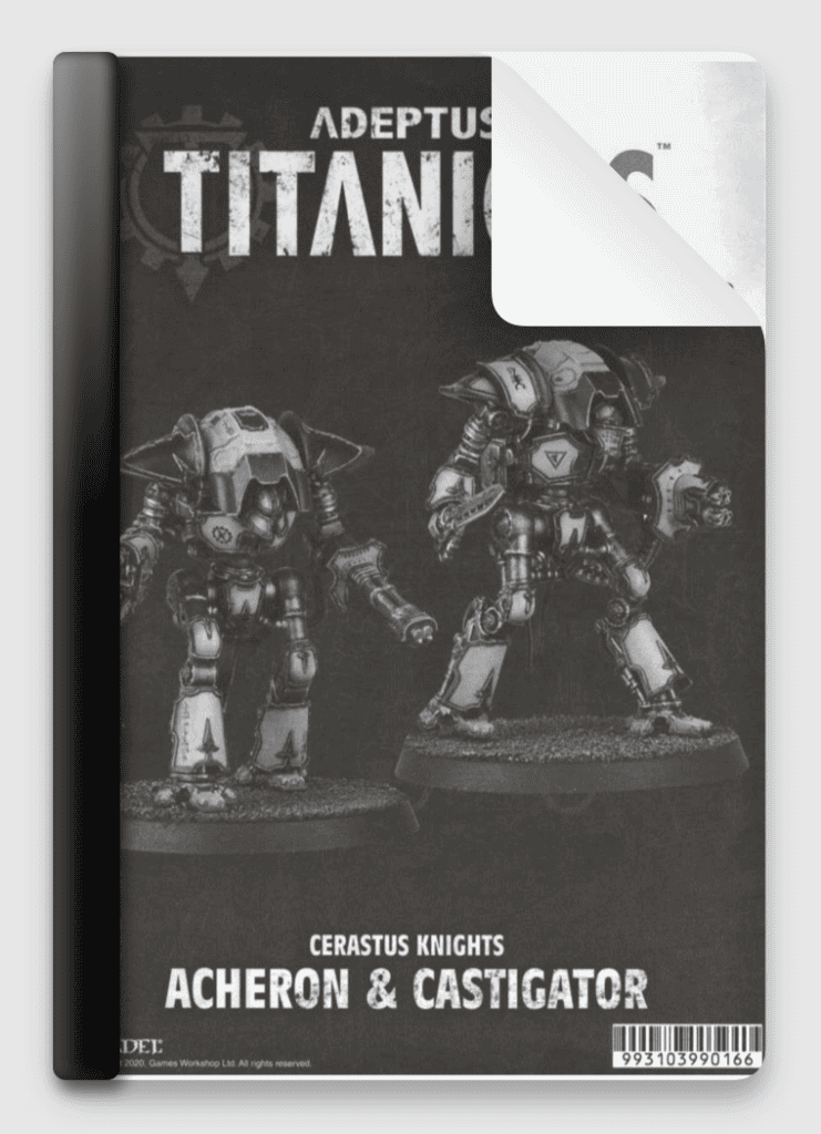 Adeptus Titanicus Cerastus Knights Acheron and Castigator Instructions ...