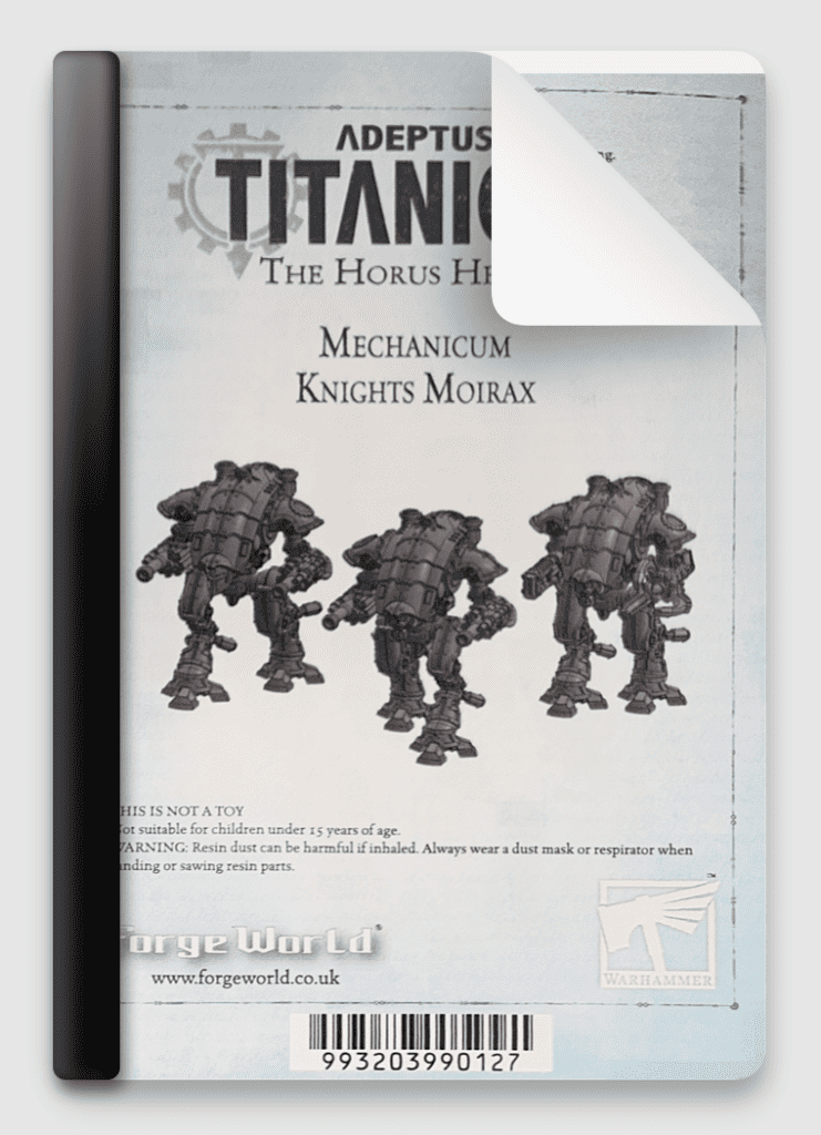 Mechanicum Knights Moirax Instructions Free Download - Build Instructions