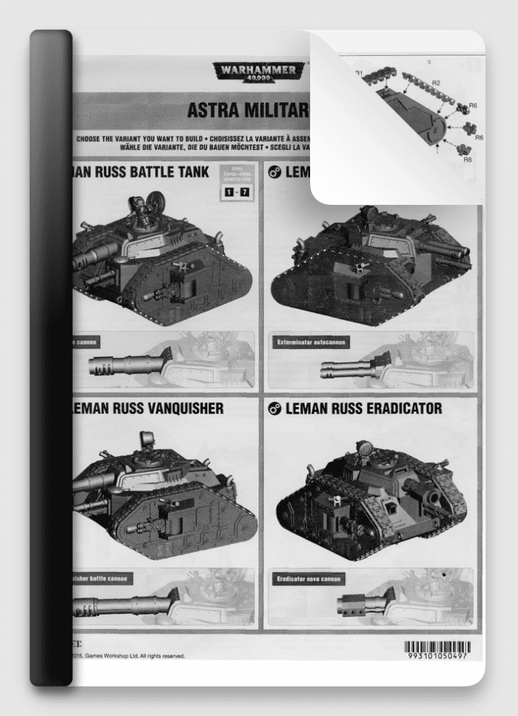 Leman Russ Battle Tank Instructions Free Download - Build Instructions
