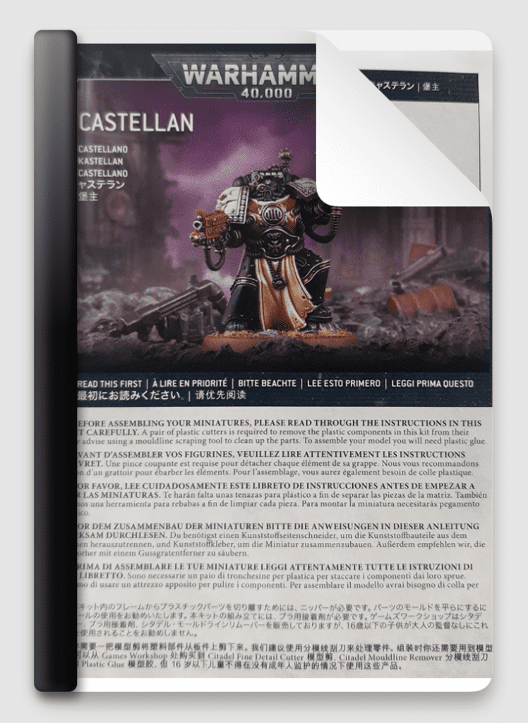 Black Templars Castellan Instructions Free Download - Build Instructions