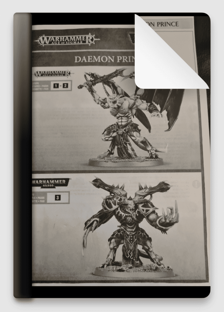 Daemon Prince, Chaos Daemons 40K Instructions Free Download - Build Instructions