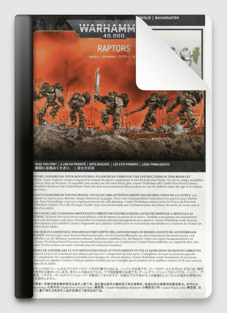 Raptors Instructions Free Download - Build Instructions