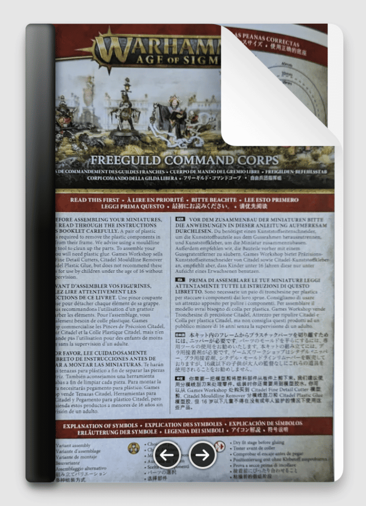 Freeguild Command Corps Instructions Free Download - Build Instructions