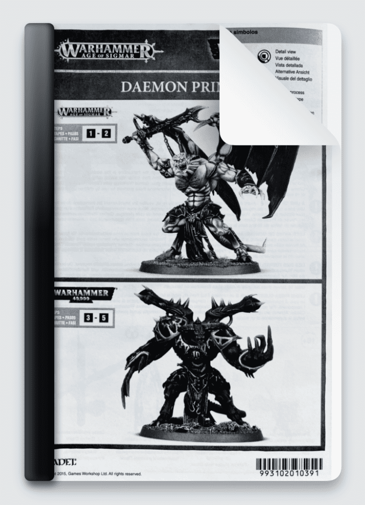 Daemon Prince, Chaos Daemons 40K Instructions Free Download - Build Instructions