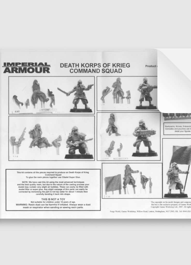 Death Korps of Krieg Command Squad Instructions Free Download - Build Instructions