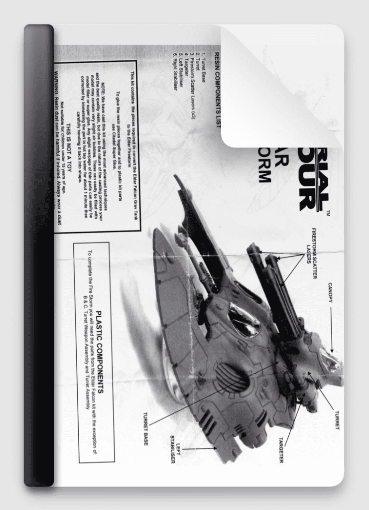 Eldar Firestorm Instructions Free Download - Build Instructions