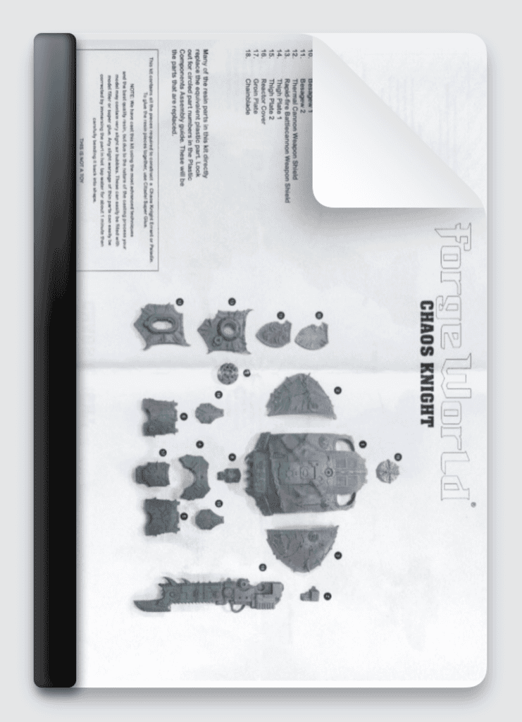 Chaos Knight Instructions Free Download - Build Instructions
