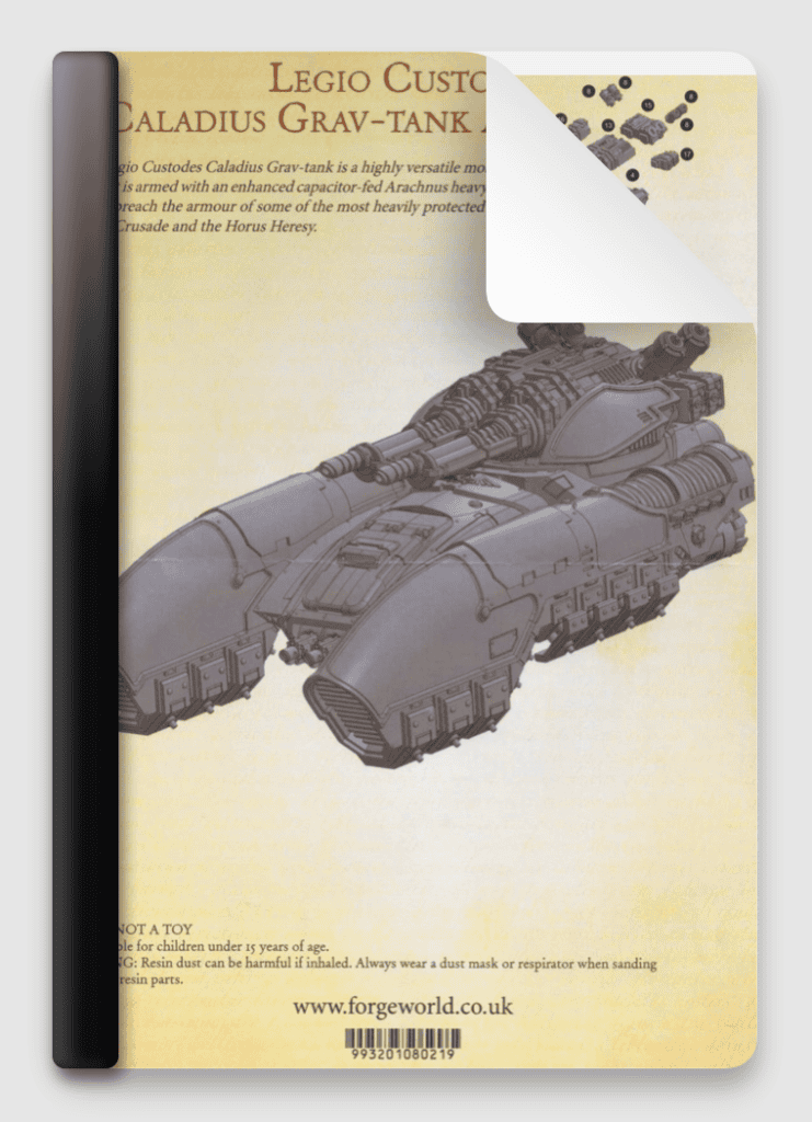 Legio Custodes Caladius Grav-tank Annihilator Instructions Free ...