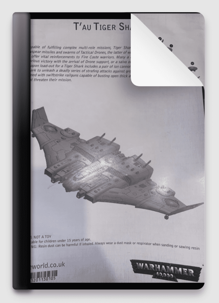 T'au Tiger Shark Instructions Free Download - Build Instructions