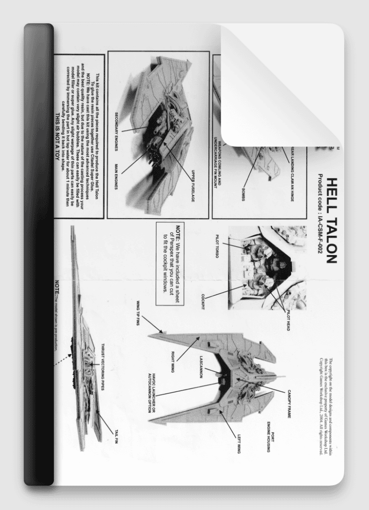 Hell Talon Chaos Fighter Bomber Instructions Free Download - Build ...