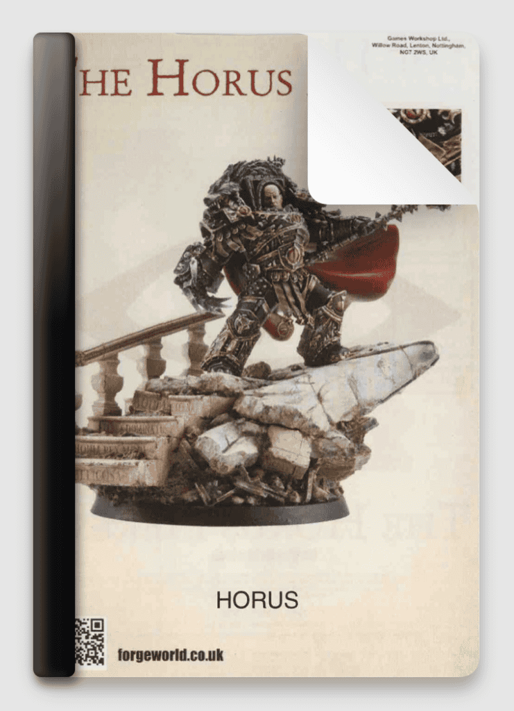 Horus the Warmaster, Primarch of the Sons of Horus Legion Instructions ...