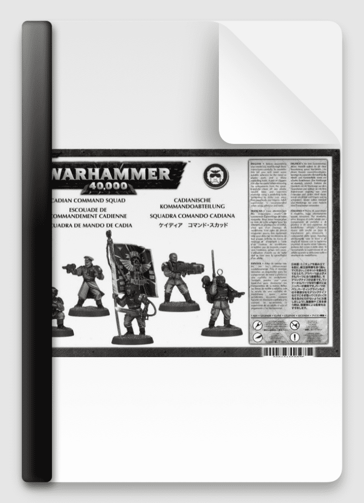 Cadian Command Squad Instructions Free Download - Build Instructions