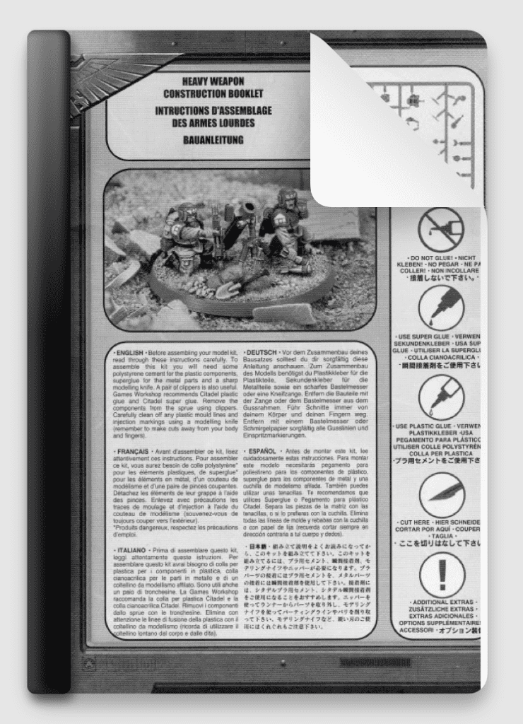 Cadian Heavy Weapon Squad Instructions Free Download - Build Instructions