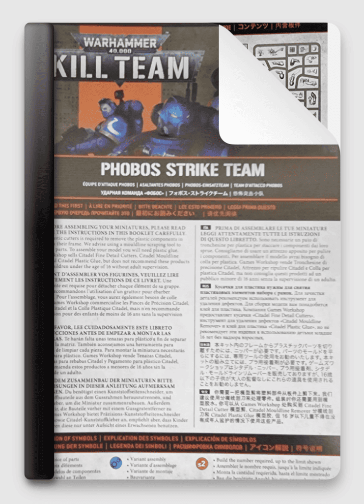 Kill Team Phobos Strike Team Instructions Free Download - Build Instructions