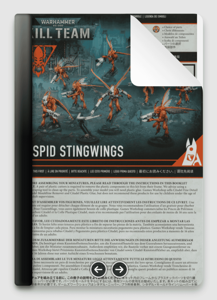 Kill Team Vespid Stingwings Instructions Free Download - Build Instructions