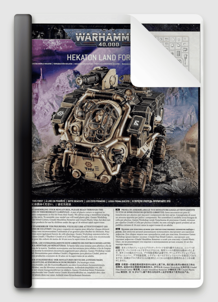 Hekaton Land Fortress Instructions Free Download - Build Instructions