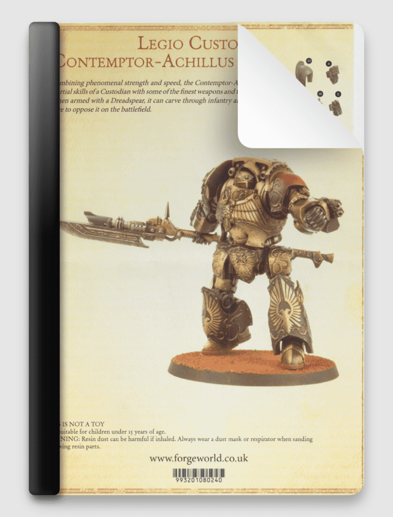 Legio Custodes Contemptor-Achillus Dreadnought Instructions Free ...