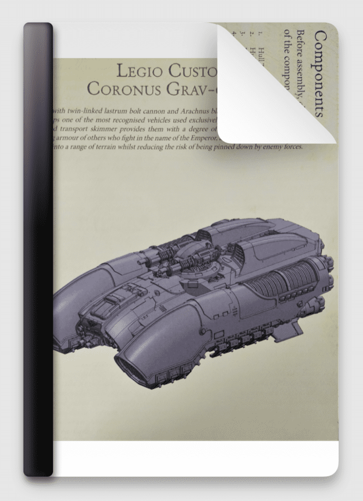 Legio Custodes Coronus Grav-carrier Instructions Free Download - Build ...