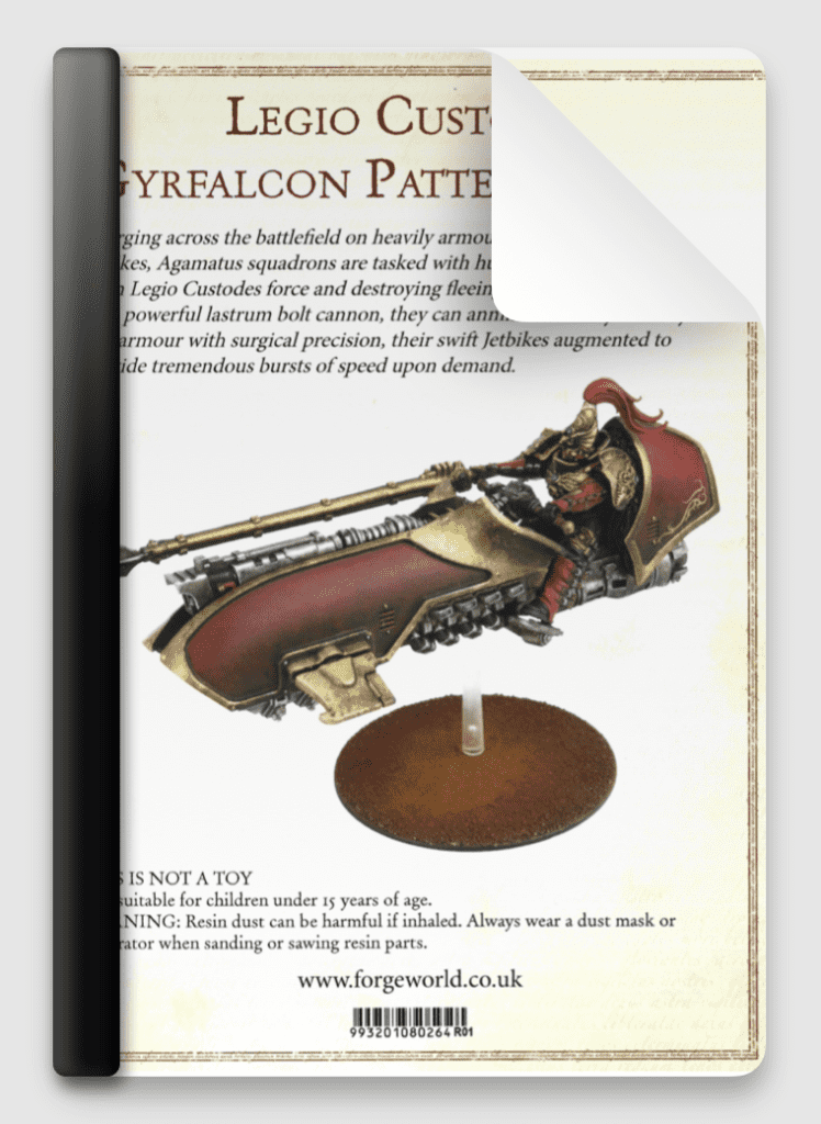 Legio Custodes Gyrfalcon Pattern Jetbike Instructions Free Download ...
