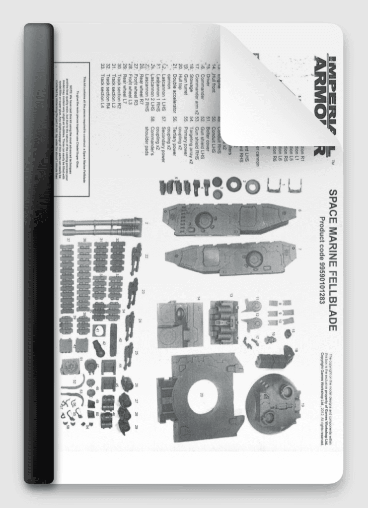 Legion Fellblade Instructions Free Download - Build Instructions