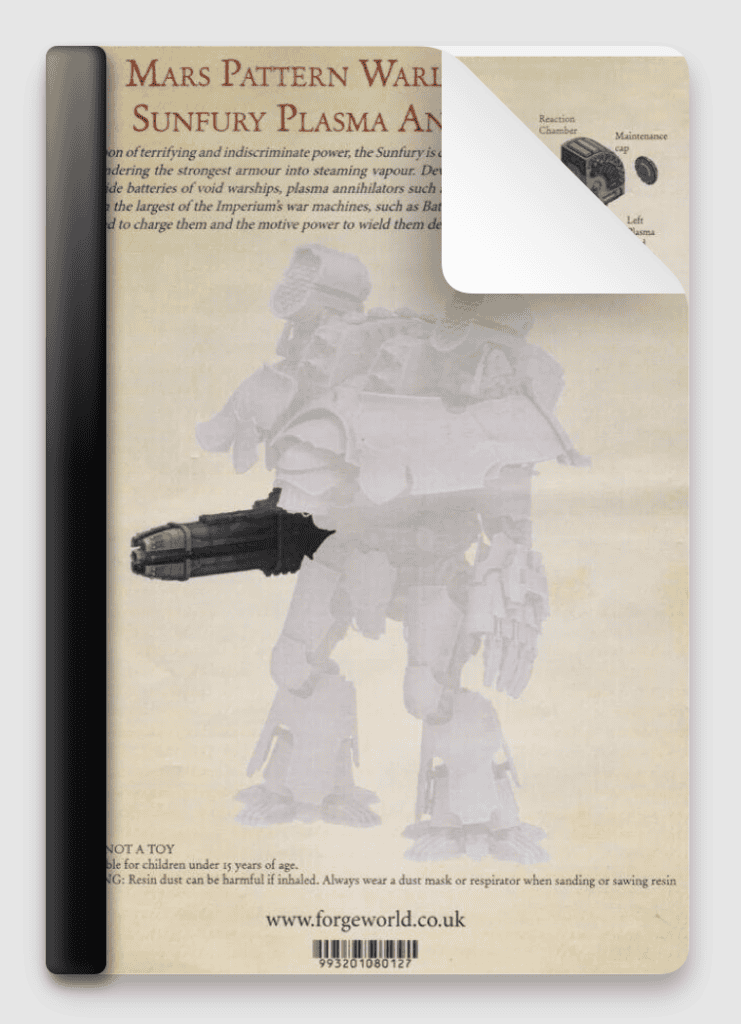 Forge World Mars Pattern Warlord Titan Sunfury Plasma Annihilator ...