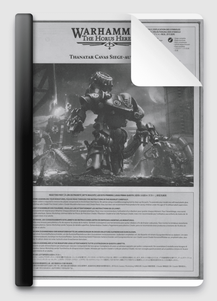 Thanatar Cavas Siege-Automata Instructions Free Download - Build ...