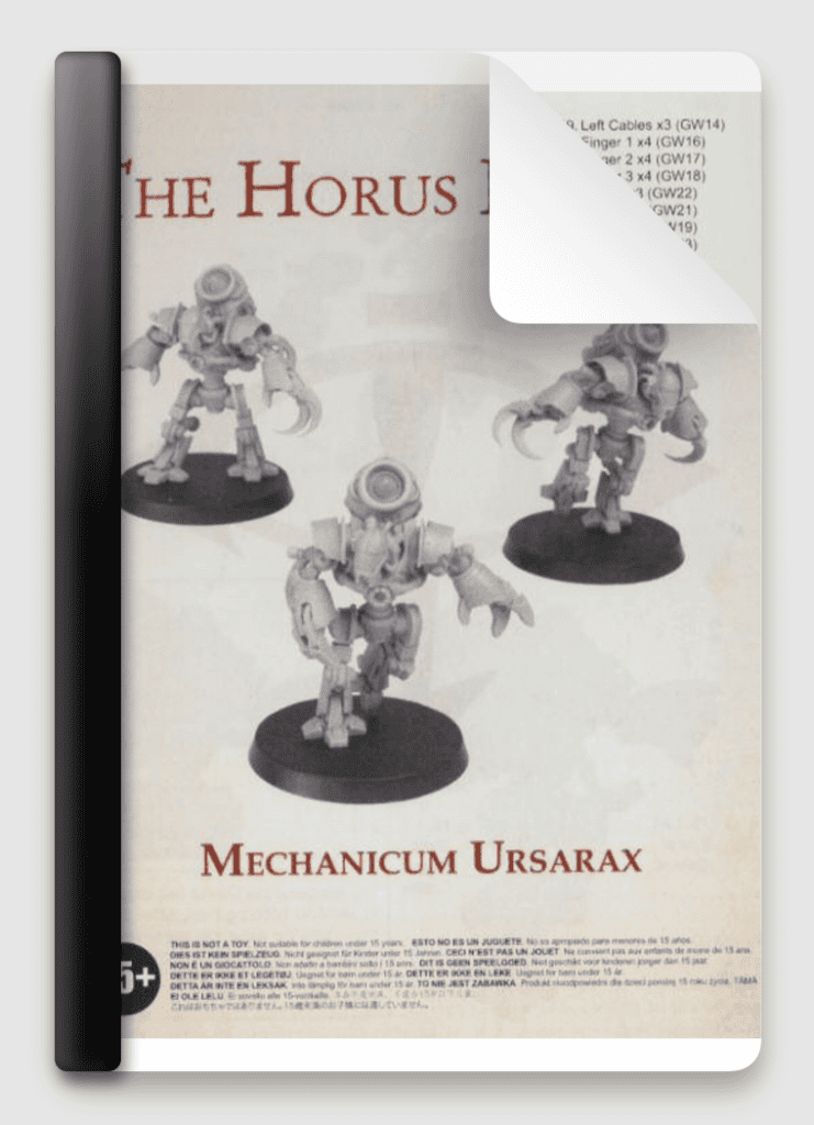 Mechanicum Ursarax Instructions Free Download - Build Instructions