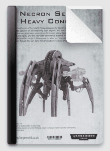 Necron Seraptek Heavy Construct Body Instructions Free Download - Build ...