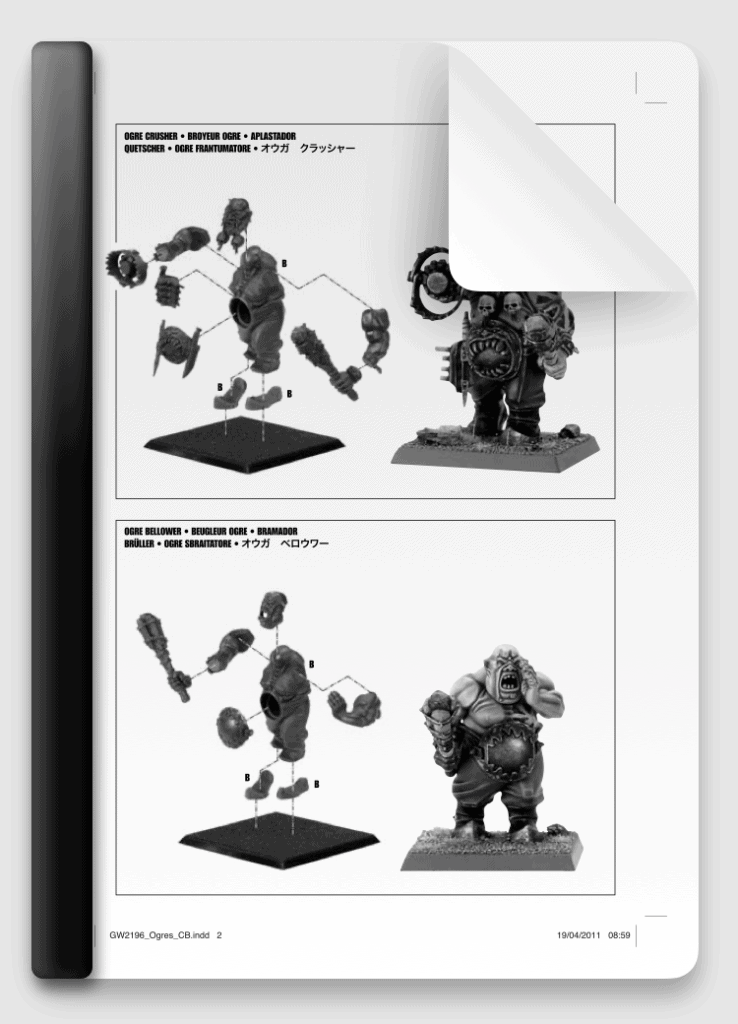 Ogres - Ogre Crusher, Ogre Bellower, Ogre Standard Bearer, Ogre Warrior Instructions Free ...