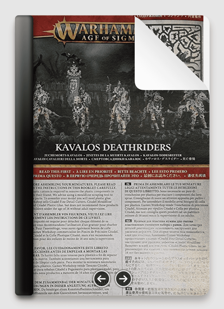 Kavalos Deathriders Instructions Free Download - Build Instructions