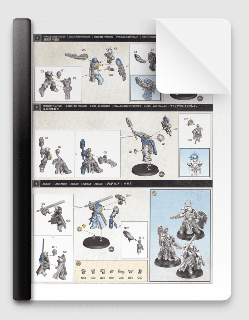 Primaris Captain, Lieutenant, Chaplain and Judicar Instructions Free ...