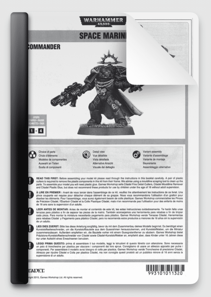 Space Marine Commander Instructions Free Download - Build Instructions