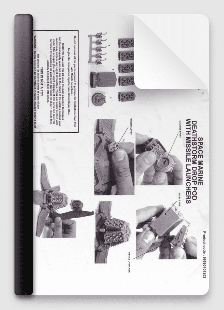 Deathstorm Drop Pod with Missile Launchers Instructions Free Download ...