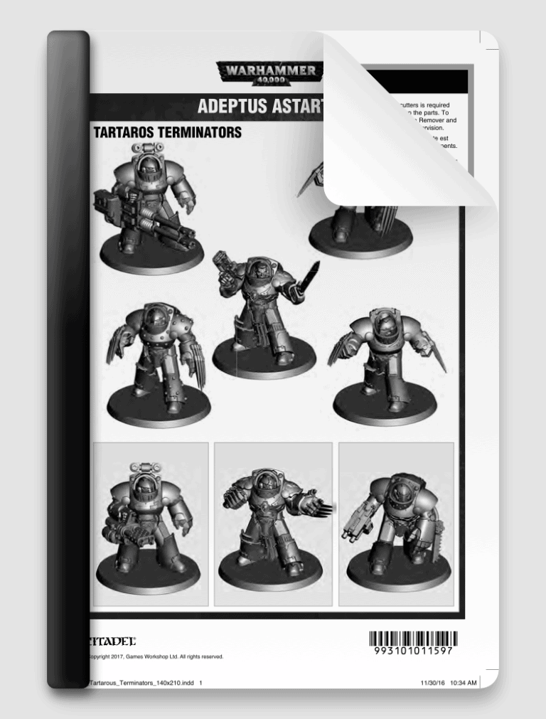 Space Marine Tartaros Terminators Instructions Free Download - Build ...