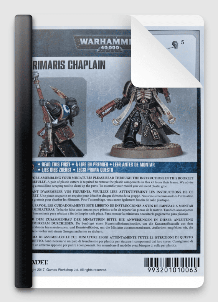 Primaris Chaplain Instructions Free Download - Build Instructions