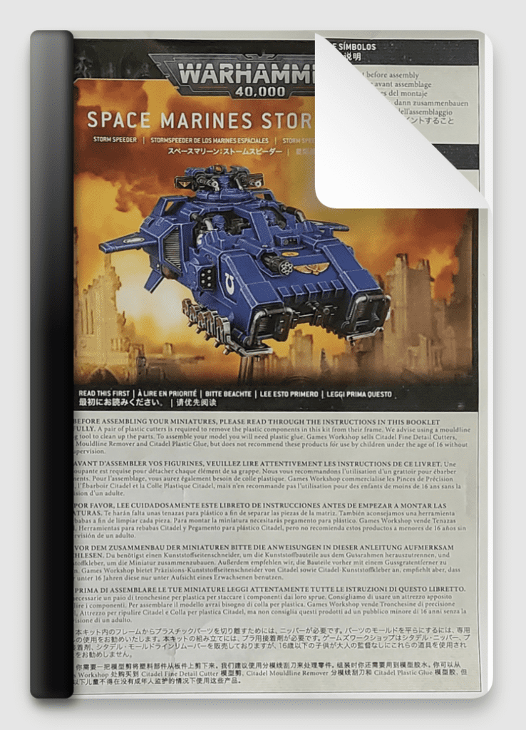 Storm Speeder Hammerstrike Instructions Free Download - Build Instructions