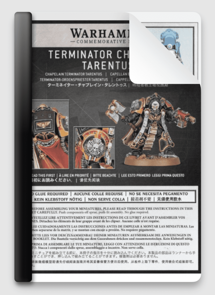 Teminator Chaplain Tarentus Instructions Free Download - Build Instructions