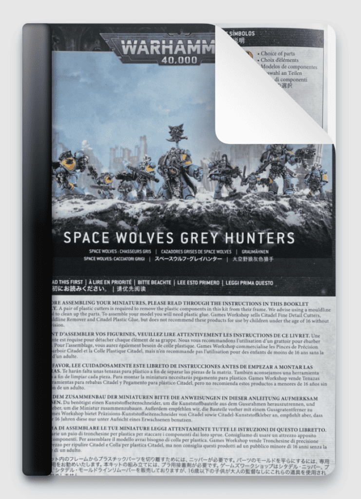 Grey Hunters Space Wolves Pack Instructions Free Download - Build Instructions