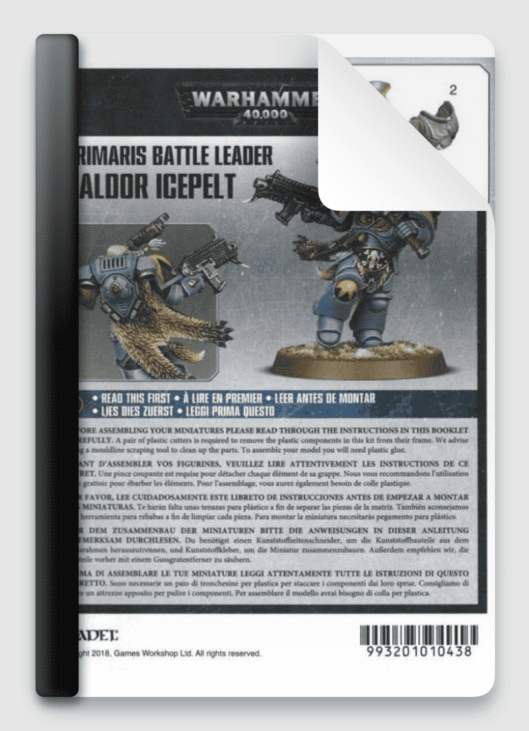 Space Wolves Primaris Battle Leader Haldor Icepelt Instructions Free ...