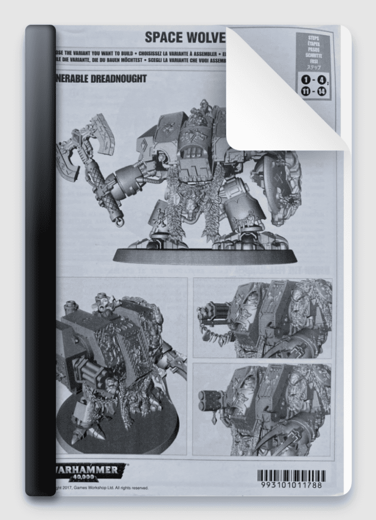 Space Wolves Venerable Dreadnought Instructions Free Download - Build Instructions