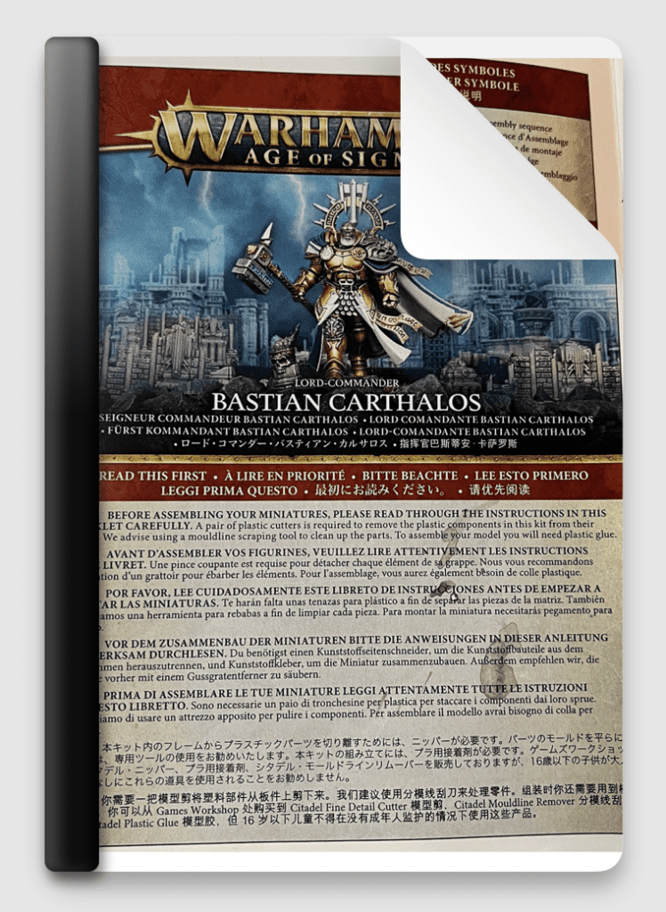 Lord-Commander Bastian Carthalos Instructions Free Download - Build ...