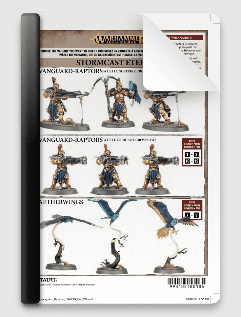 Vanguard-Raptors With Hurricane Crossbows and Aetherwings Instructions ...