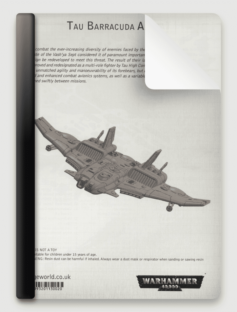 T'au Barracuda AX-5-2 Instructions Free Download - Build Instructions