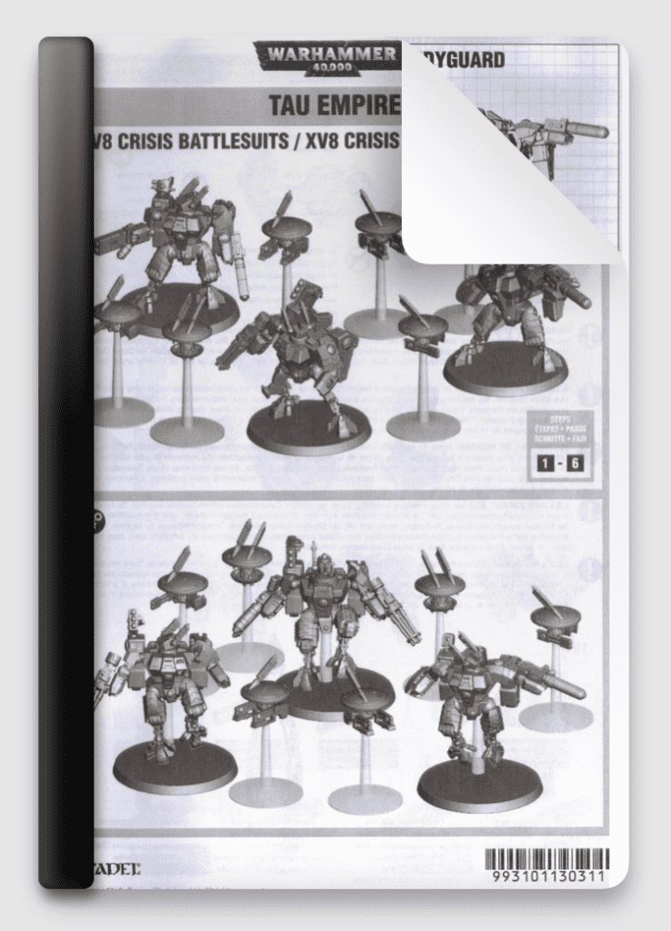 XV8 Crisis Battlesuit Team Instructions Free Download - Build Instructions