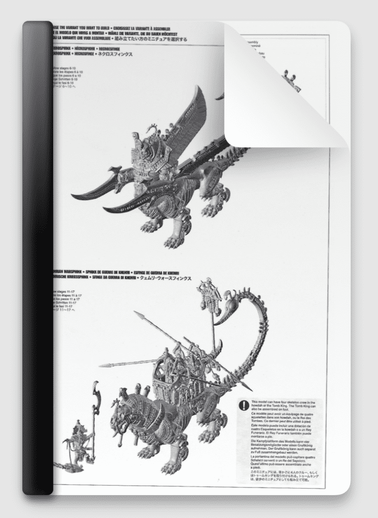 Tomb Kings Necrosphinx Instructions Free Download - Build Instructions